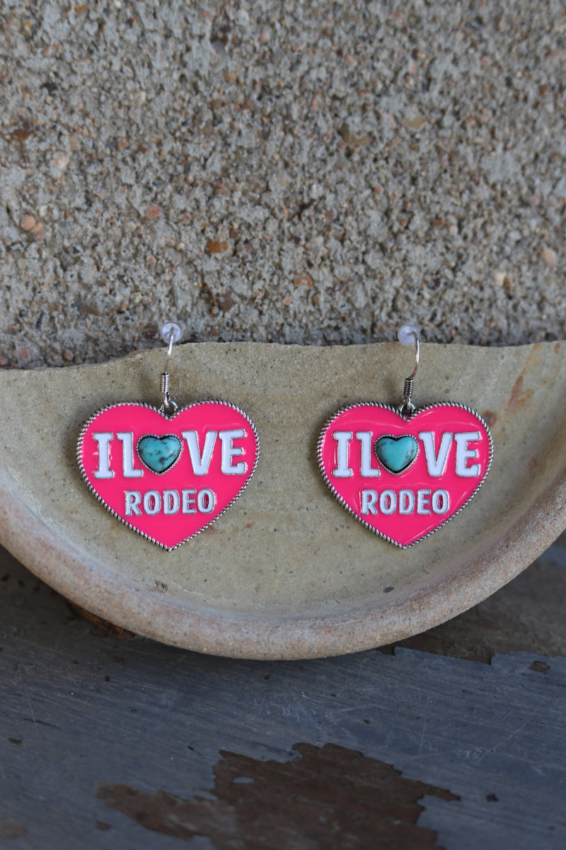 2083 T56 PINK HEART RODEO DANGLE ER – Turquoise Haven