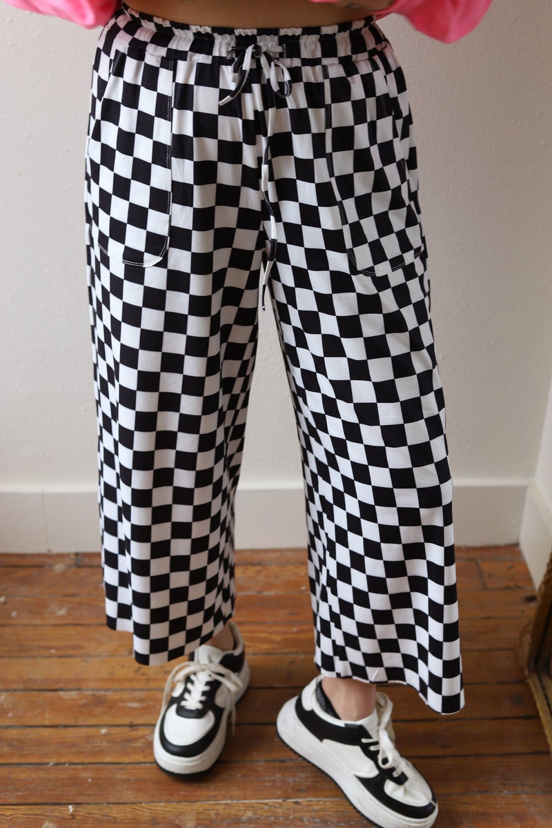 RTS TH2108 BLACK WHITE CHECK PANT – Turquoise Haven